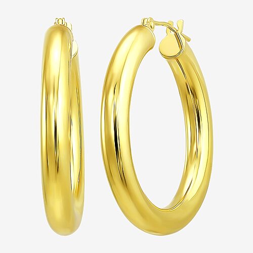 Click here for Gold Addiction Womens 10K Gold 30mm Hoop Earrings... prices