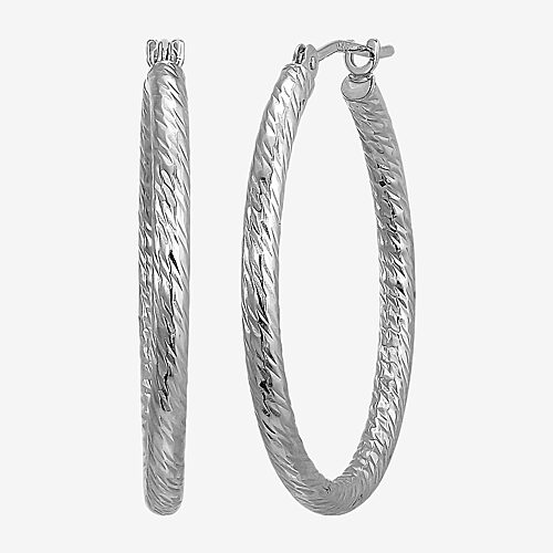 Click here for Womens 10K Gold 25mm Hoop Earrings  One Size  Whit... prices