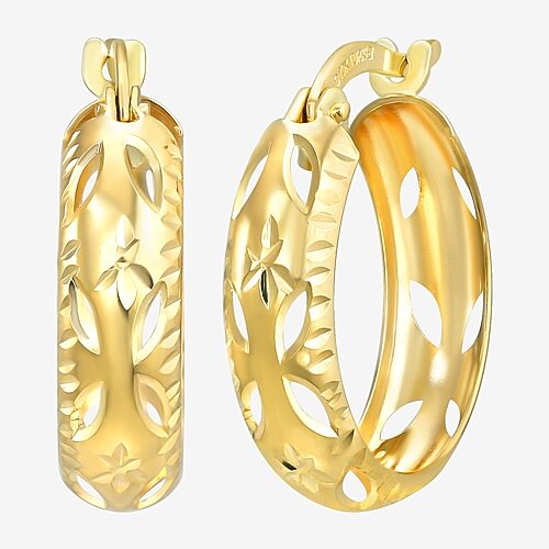 Click here for Womens 10K Gold 17.5mm Hoop Earrings  One Size  Ye... prices