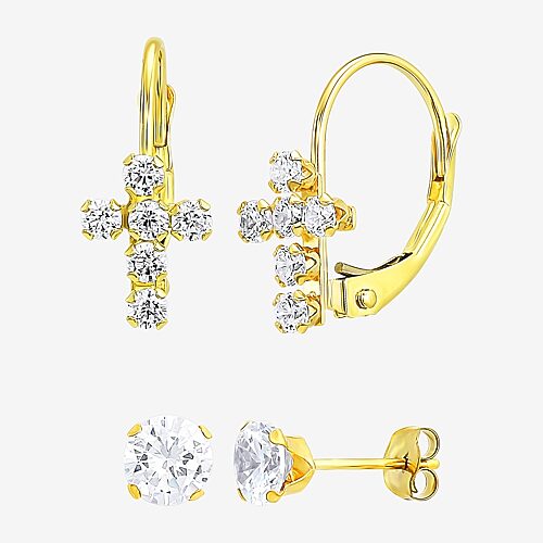 Click here for Religious Jewelry Cross Womens White Cubic Zirconi... prices