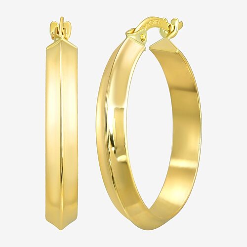 Click here for Womens 10K Gold 23mm Hoop Earrings  One Size  Yell... prices