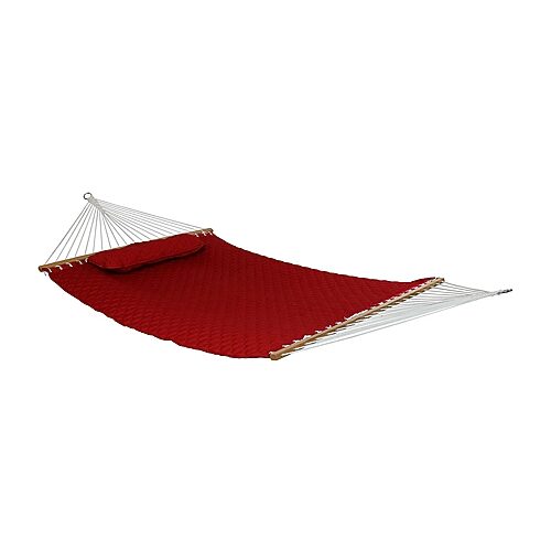 Click here for Quilted Fabric Double Hammock with 12-Foot Stand -... prices