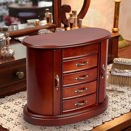 Click here for Mele & Co. Heloise Wooden Jewelry Box - Brown prices