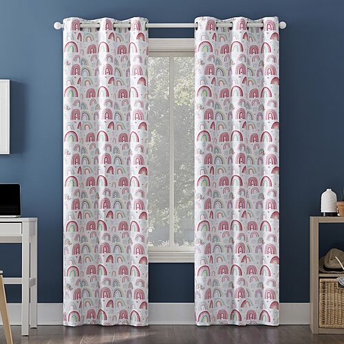 Click here for Rainbows Print 100 Blackout Grommet Curtain Panel... prices