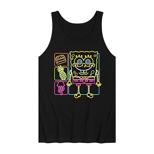 Click here for Mens Crew Neck Sleeveless Spongebob Tank Top  Larg... prices