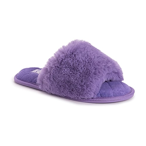Click here for Muk Luks Womens Slip-On Slippers  Small  Purple prices