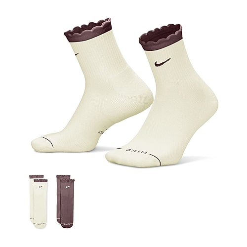 Nike Mens Everyday Elevated Mid-Crew Socks  2-Pack - Sail/Tattoo