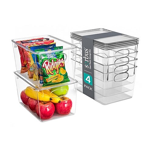 Click here for Sorbus Large Plastic Storage Bins with Lids - for... prices