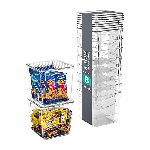 Click here for Sorbus Clear Small Plastic Storage Bins - for Kitc... prices