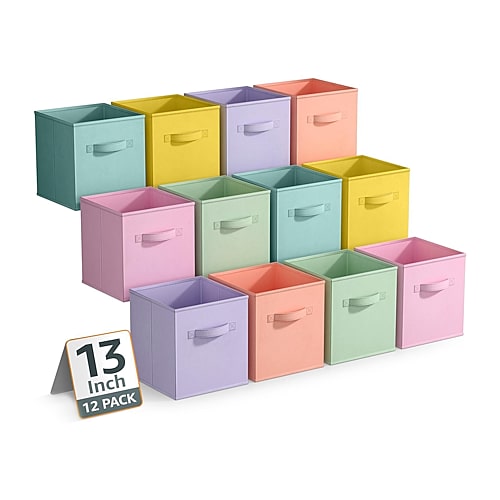 Click here for Sorbus 13 12 Pack Sturdy Collapsible Fabric Cubes... prices