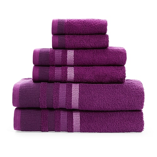 Click here for Home Expressions Solid & Stripe Bath Towel  One Si... prices
