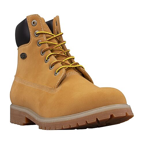 Lugz Mens Convoy Fleece Wide Block Heel Lace Up Boots  8 Medium  Yellow