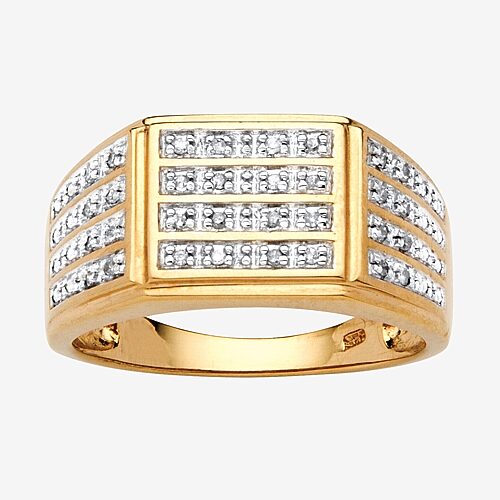 Click here for Mens 1/6 CT. T.W. Natural White Diamond 18K Gold O... prices