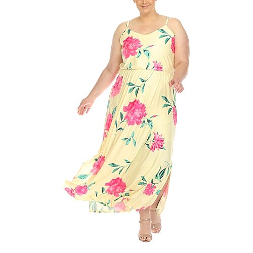 Click here for Plus Size White Mark Floral Strap Maxi Dress prices