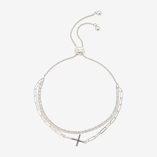 Click here for Footnotes Multi Strand Womens Cubic Zirconia Cross... prices