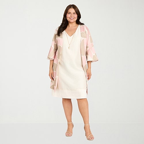 Click here for R & M Richards Womens Plus Jacket Dress With Remov... prices