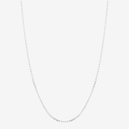 Click here for Womens 14K Gold 22 Inch Box Chain Necklace  One Si... prices