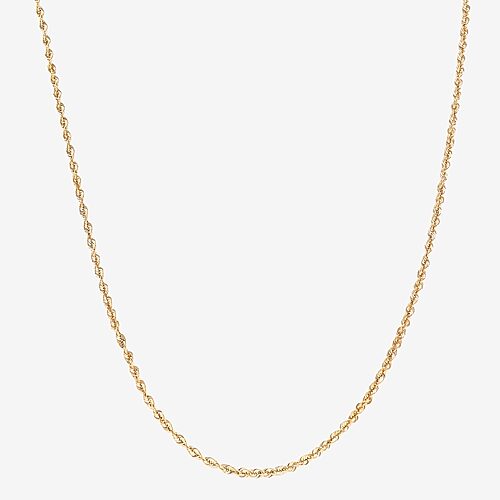 Click here for Womens 10K Gold 18 Inch Rope Chain Necklace  One S... prices