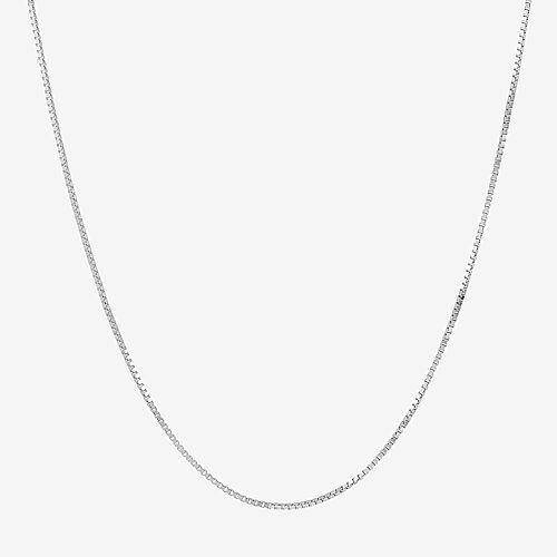 Click here for Womens 14K Gold 22 Inch Box Chain Necklace  One Si... prices