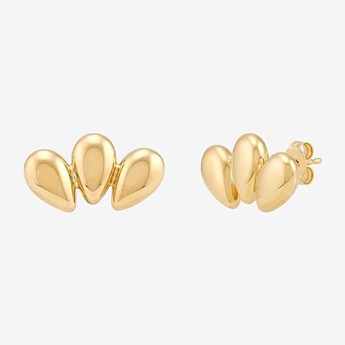 Click here for Gold Addiction 10K Gold 18mm Stud Earrings  One Si... prices