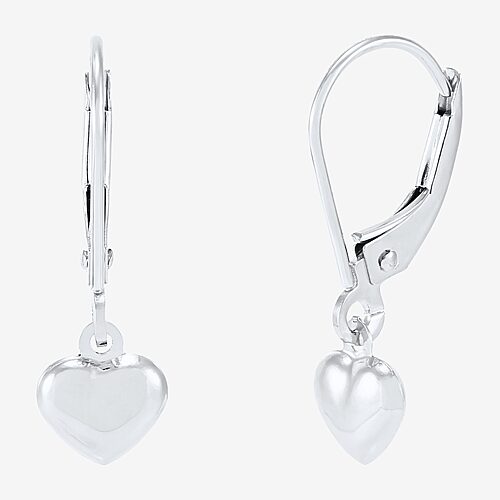Click here for Womens 14K Gold Heart Drop Earrings  One Size  Whi... prices