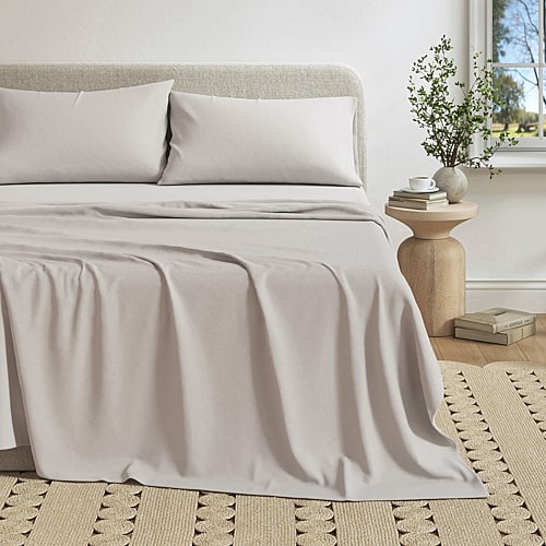 Click here for Linery Heathered Jersey Sheet Set  One Size  Gray prices