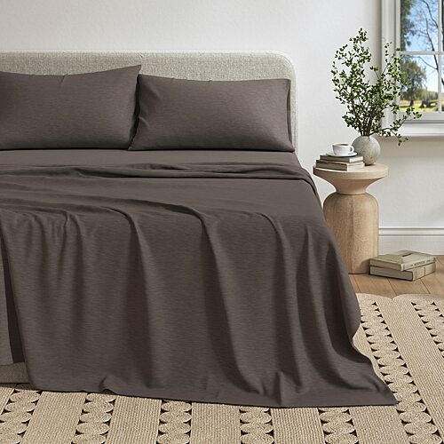 Click here for Linery Heathered Jersey Sheet Set  One Size  Gray prices