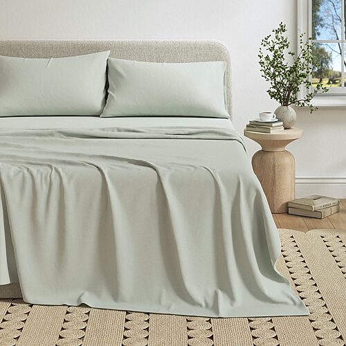 Click here for Linery Heathered Jersey Sheet Set  One Size  Green prices