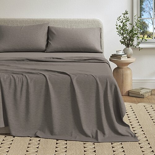 Click here for Linery Heathered Jersey Sheet Set  One Size  Gray prices