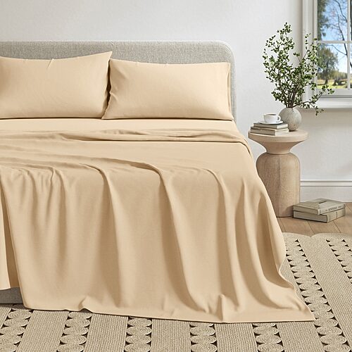 Click here for Linery Heathered Jersey Sheet Set  One Size  White prices