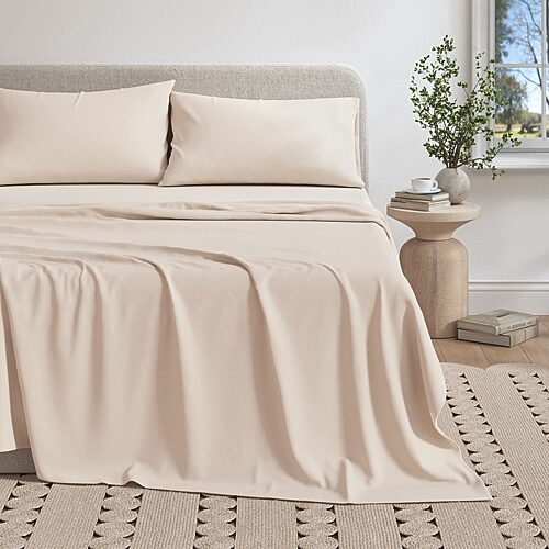 Click here for Linery Heathered Jersey Sheet Set  One Size  Beige prices