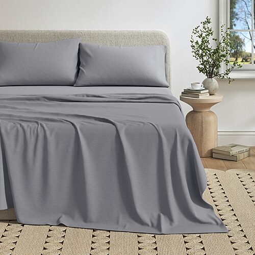 Click here for Linery Heathered Jersey Sheet Set  One Size  Blue prices
