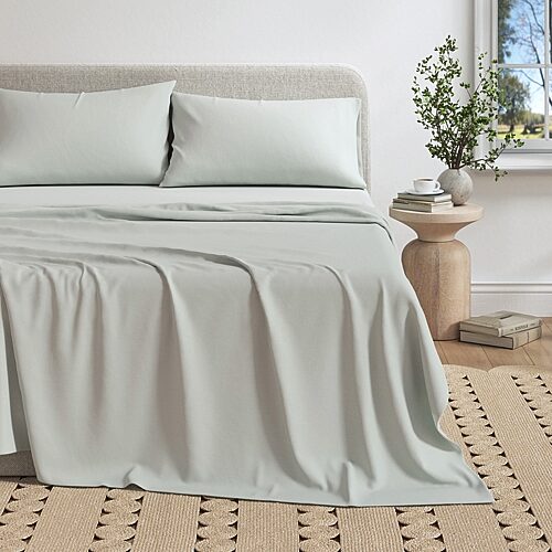 Click here for Linery Heathered Melange Sheet Set  One Size  Blue prices