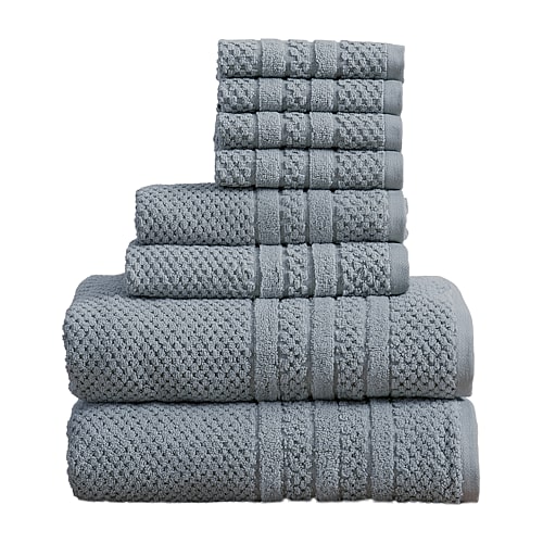 Click here for Linery Cotton Checkered Weave 8-pc. Quick Dry Bath... prices