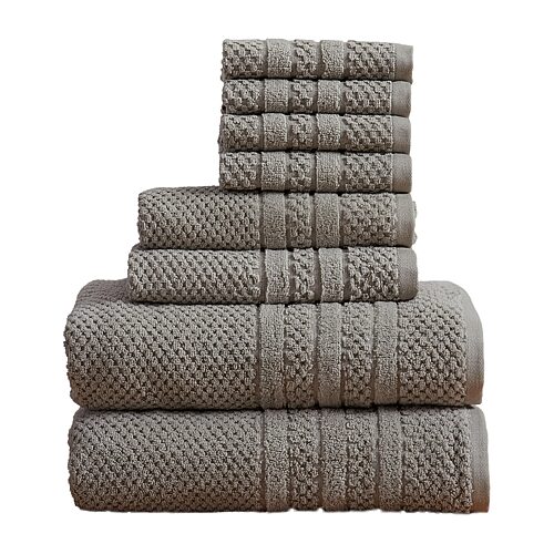 Click here for Linery Cotton Checkered Weave 8-pc. Quick Dry Bath... prices