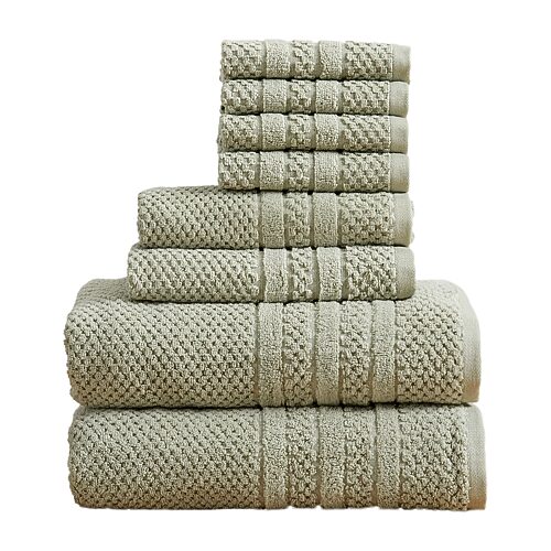 Click here for Linery Cotton Checkered Weave 8-pc. Quick Dry Bath... prices