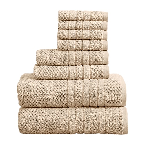 Click here for Linery Cotton Checkered Weave 8-pc. Quick Dry Bath... prices