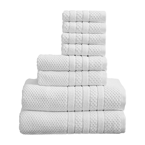 Click here for Linery Cotton Checkered Weave 8-pc. Quick Dry Bath... prices