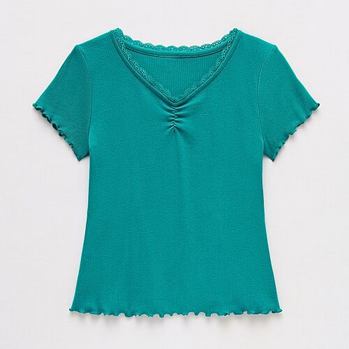 Click here for Thereabouts Little & Big Kid Girls V Neck Short Sl... prices