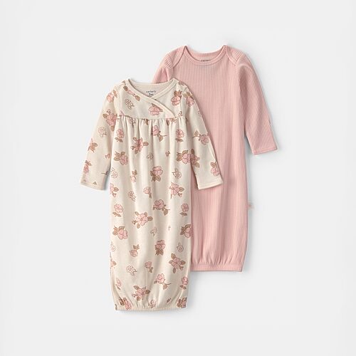 Click here for Carters Baby Girls Floral Sleeper Gowns  2-Pack -... prices