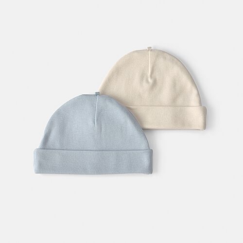 Click here for Carters Baby Boys Newborn Caps  2-Pack - Blue/Ivor... prices