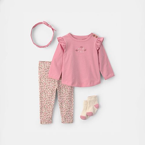 Click here for Carters Baby Girls Long-Sleeve Top and Pant 4-Piec... prices