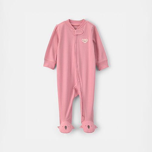 Click here for Carters Baby Girls 2-Way Zip Sleep & Play - Pink/K... prices