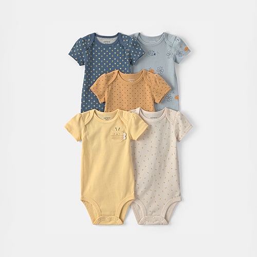 Click here for Carters Baby Girls Floral Print Bodysuits  5-Pack... prices