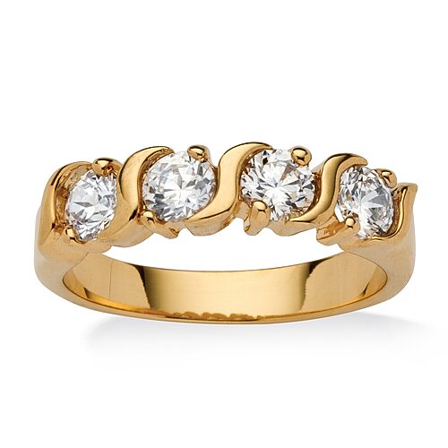 Click here for Womens 2.5MM 1 CT. T.W. Cubic Zirconia 18K Gold Ov... prices