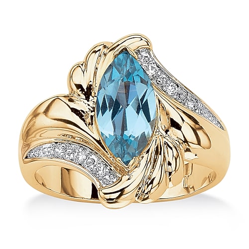 Click here for Womens 2 CT. T.W. Blue Cubic Zirconia 14K Gold Ove... prices