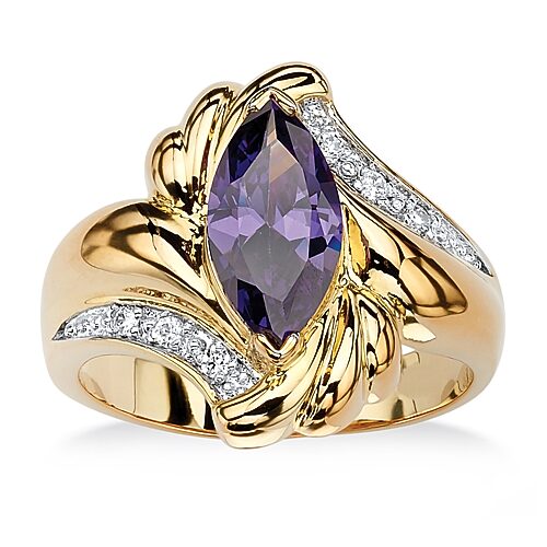 Click here for Womens 2 CT. T.W. Purple Cubic Zirconia 14K Gold O... prices