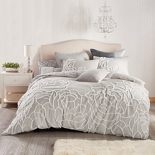 Click here for Peri Home Chenille Rose Duvet Cover Set  Full/Quee... prices