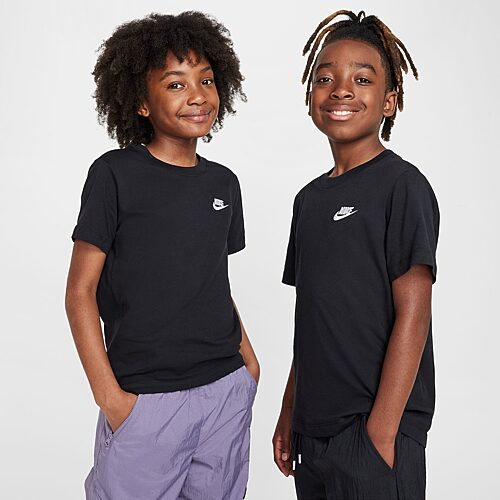 Click here for Sportswear Embroidered Logo Graphic T-Shirt - Blac... prices