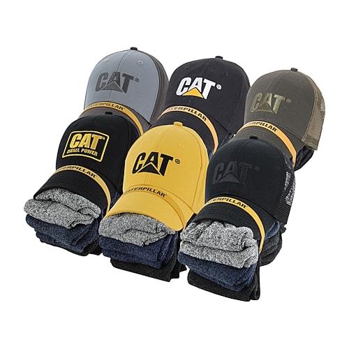 Click here for CAT Mens Assorted Cap and Sock Bundle  One Size  M... prices